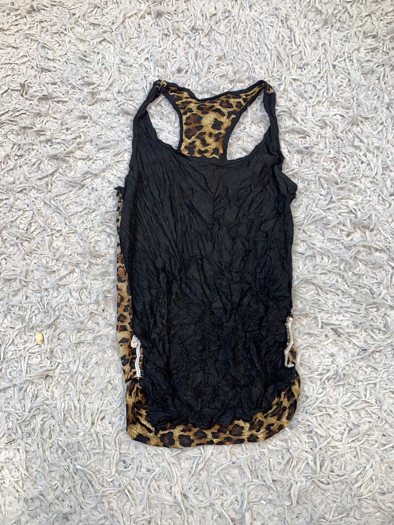 Black and Leopard Print Tank Top | Vintage Wholesale Marketplace - Bulk ...